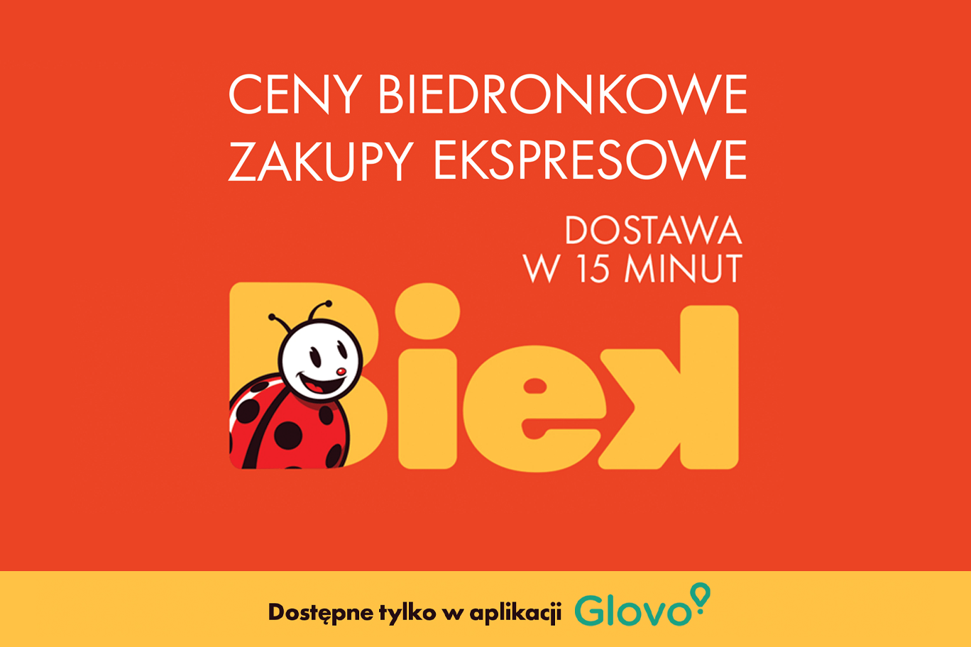 Biedronka i Glovo wystartowały z usługą BIEK - Gazetki-promocyjne.pl